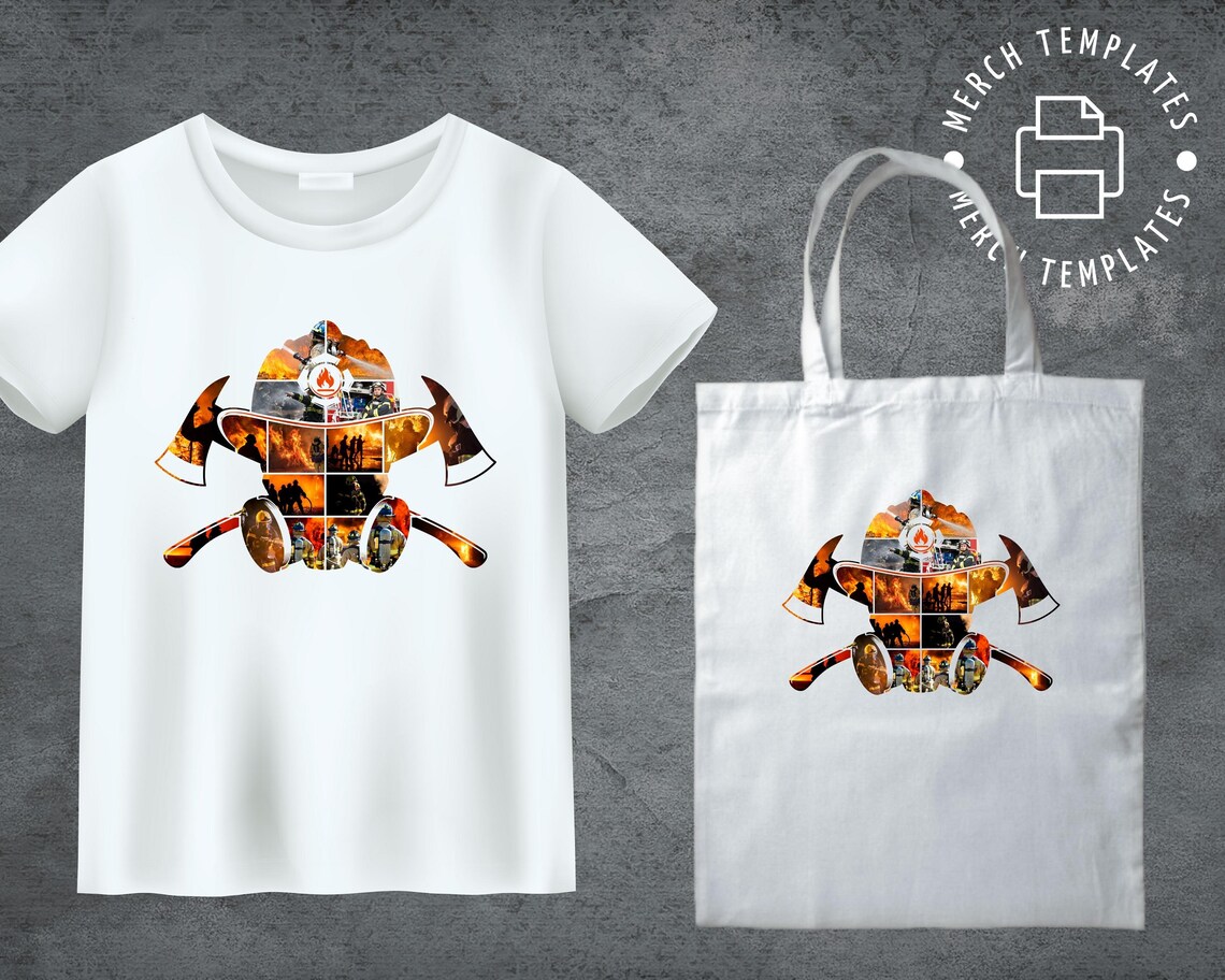 Firefighter Gift Collage Template | Gridart Canva | Image Collage | Pic ...