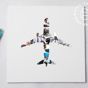 PRINTABLE Airplane Gift Collage Template | Collage for Airplane Crew ...