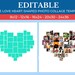 PRINTABLE Heart Photos Collage Template Canva | Heart Photos Template ...