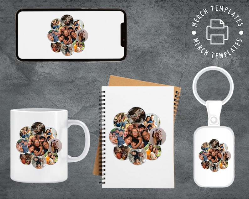 Picture Collage Family Circles Template Gridart Canva Image Collage Pic ...