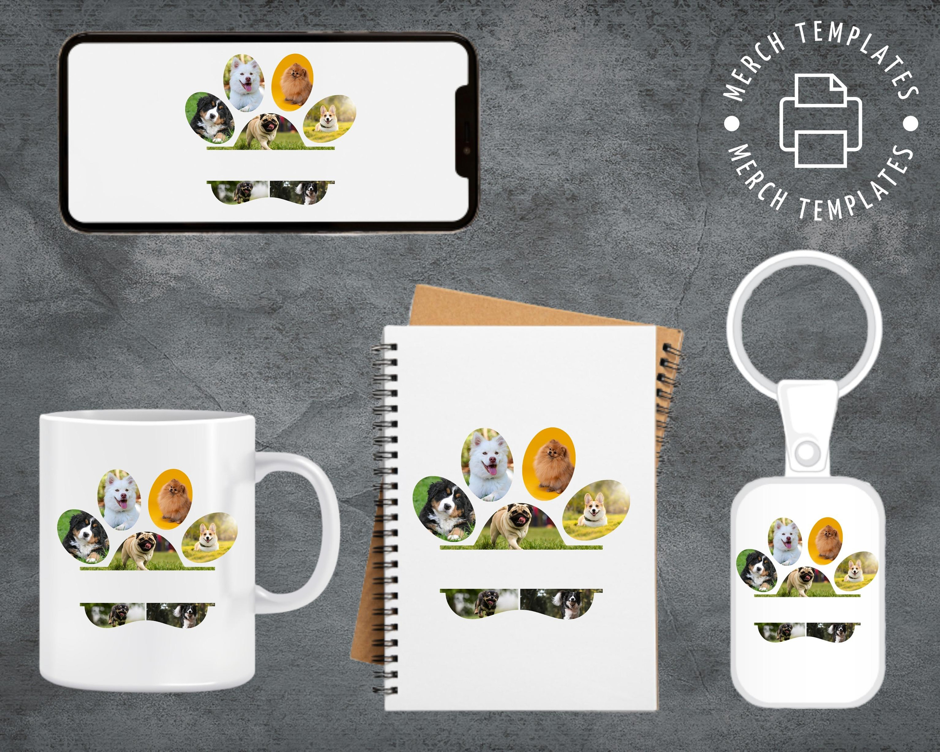 PRINTABLE Paw Print Gift Collage Template | Collage for Dog Lovers ...