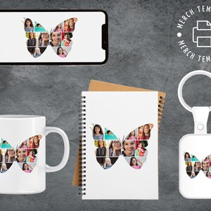 PRINTABLE Butterfly Gift Collage Template | Editable Collage for ...