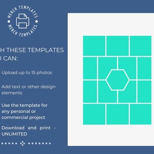 Picture Collage 15 Photo Template | Gridart Canva | Image Collage | Pic ...