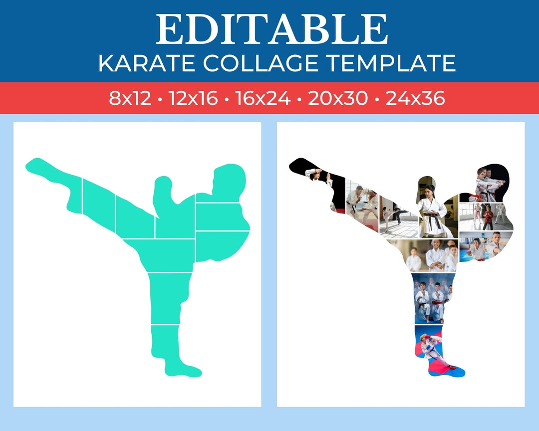Karate Coach Gift | Picture Collage Karate Coach Template | Gridart ...