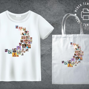 Picture Collage Moon Shape Template | Gridart Canva | Image Collage ...