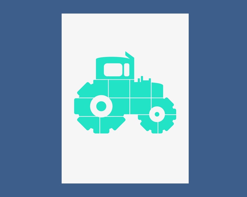 PRINTABLE Tractor Gift Collage Template Editable Collage - Etsy