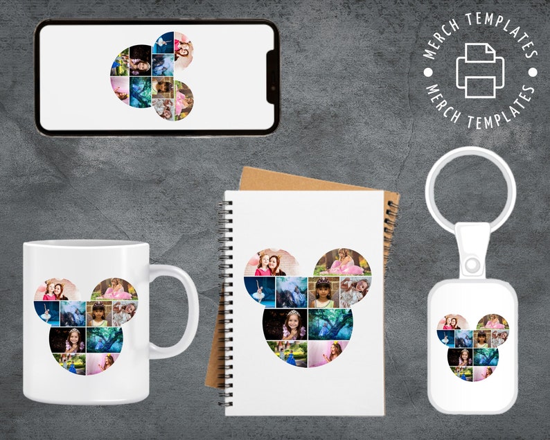 Picture Collage Mickey Mouse Head Template Gridart Canva Image Collage ...