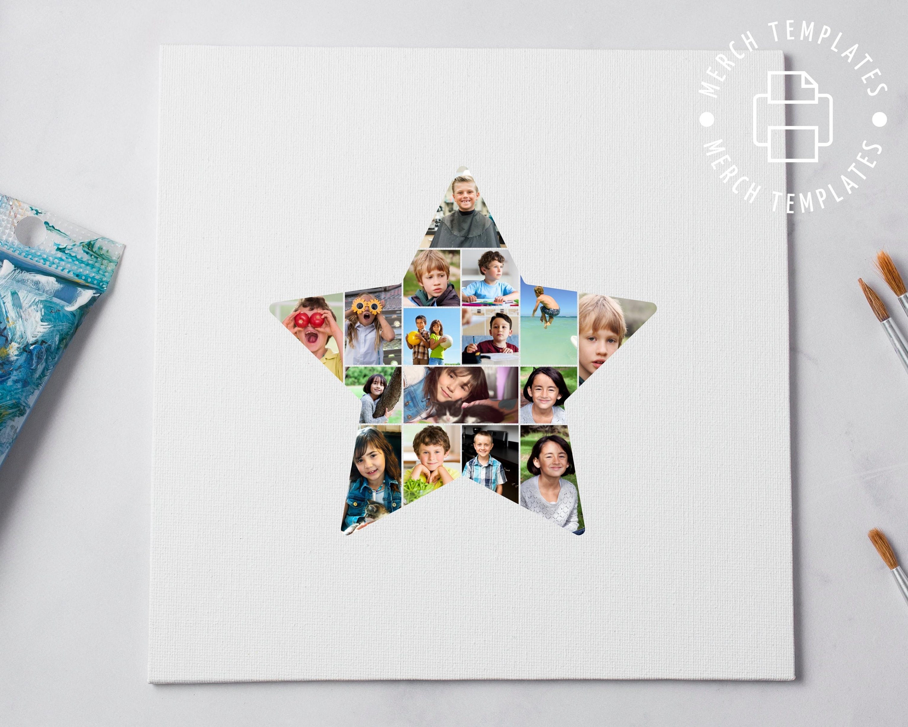 PRINTABLE Star Gift Collage Template | Editable Collage for Star Fans ...