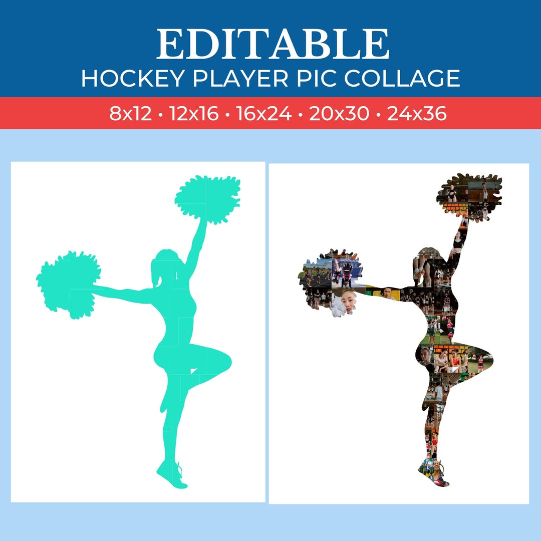 Custom Cheerleader Picture Collage - Personalized Photo Collage | Canva ...