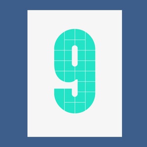 9th Number Collage Frame | 9 Collage Frame Canva Editable | 9th ...