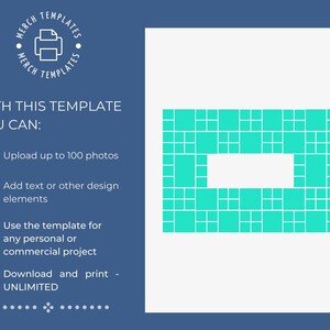 PRINTABLE 100 Photos Collage Template Canva | Photo Collage Good for ...