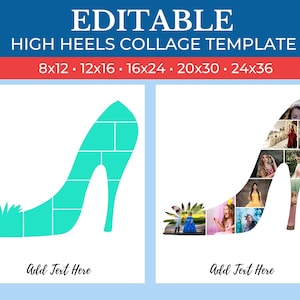 Picture Collage High Heels Shoe Template | Gridart | Image Collage ...