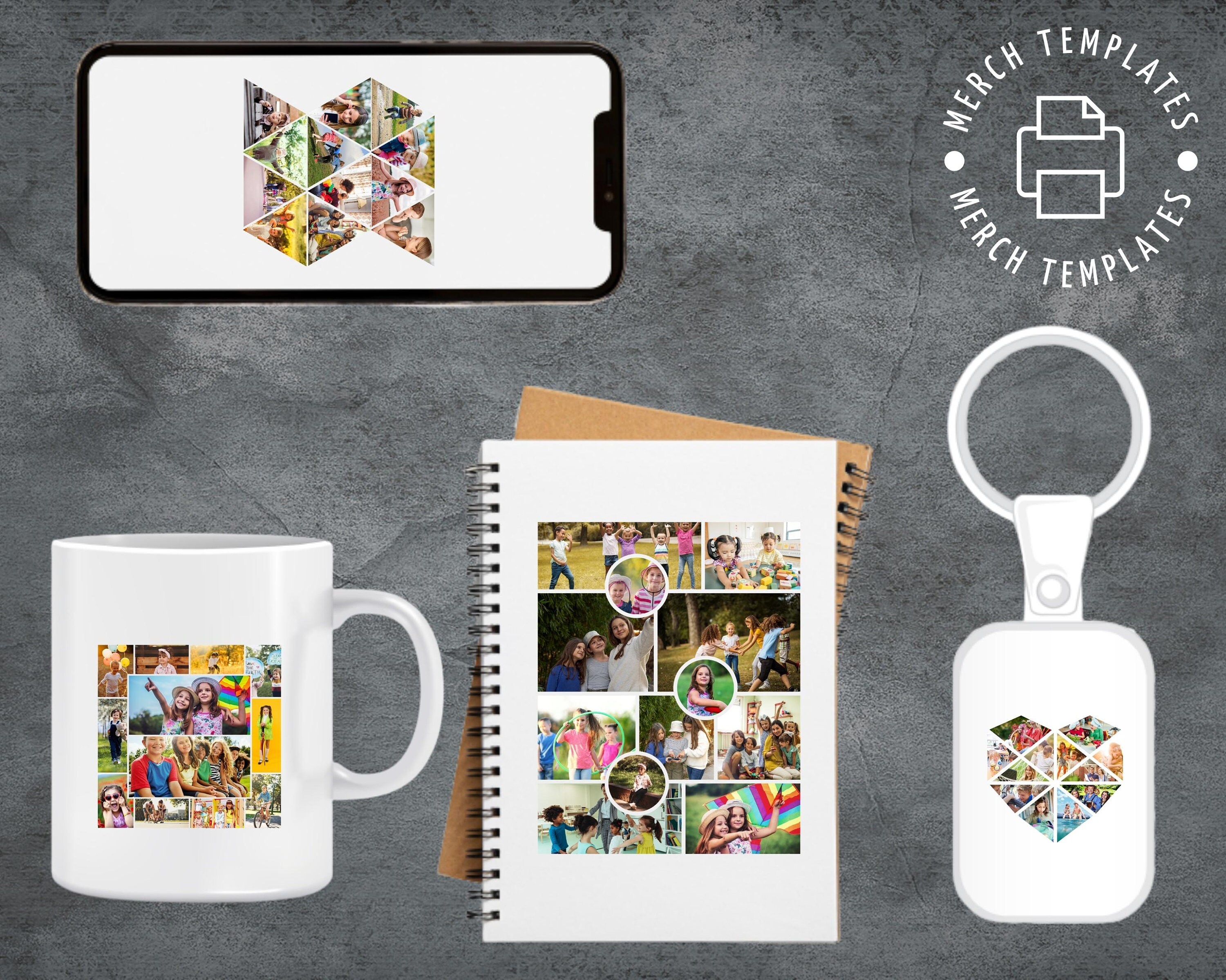 Picture Collage 10 Photo Travel Template Gridart Canva - Etsy