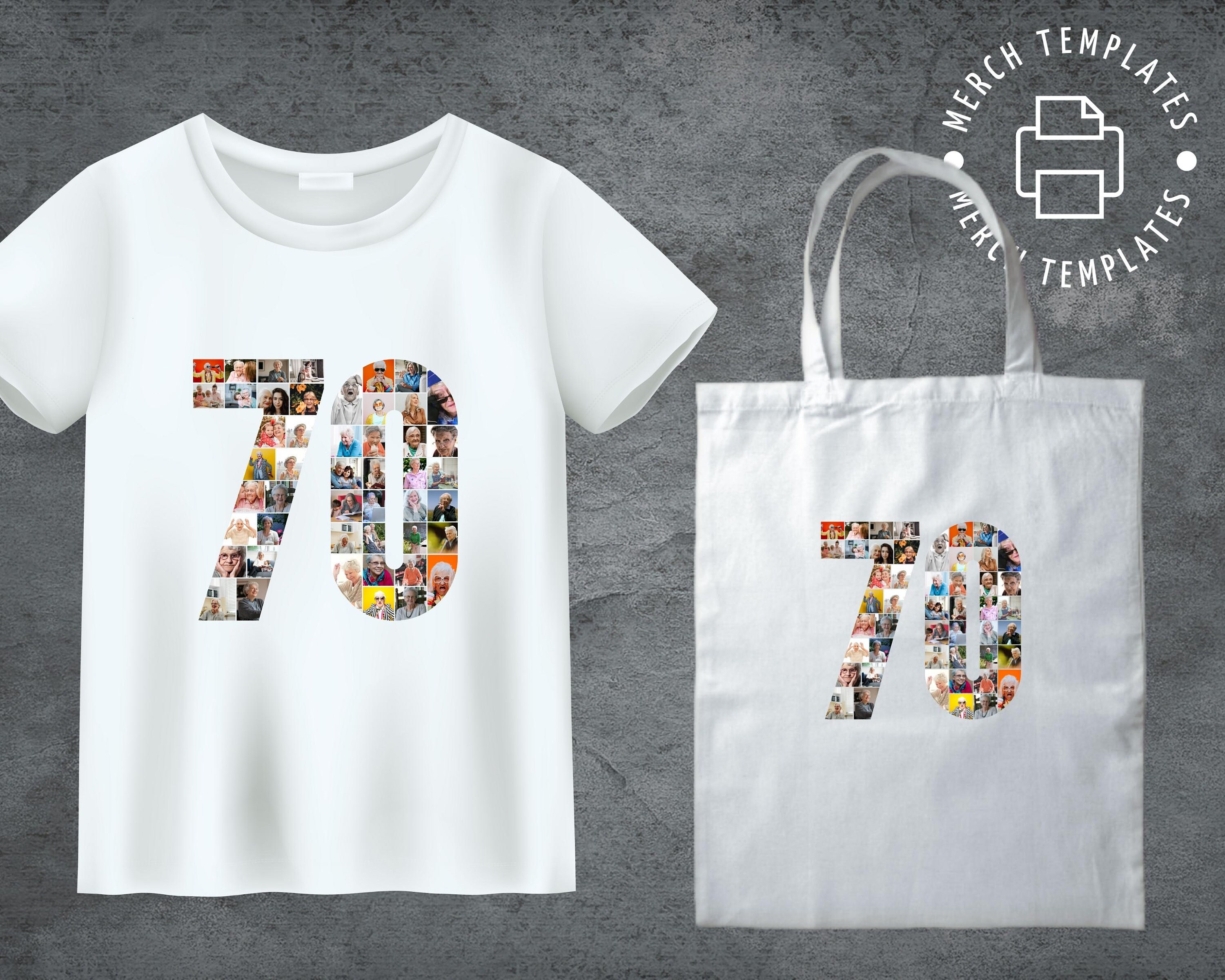 PRINTABLE 70 Number Collage Frame 70 Collage Frame Canva - Etsy