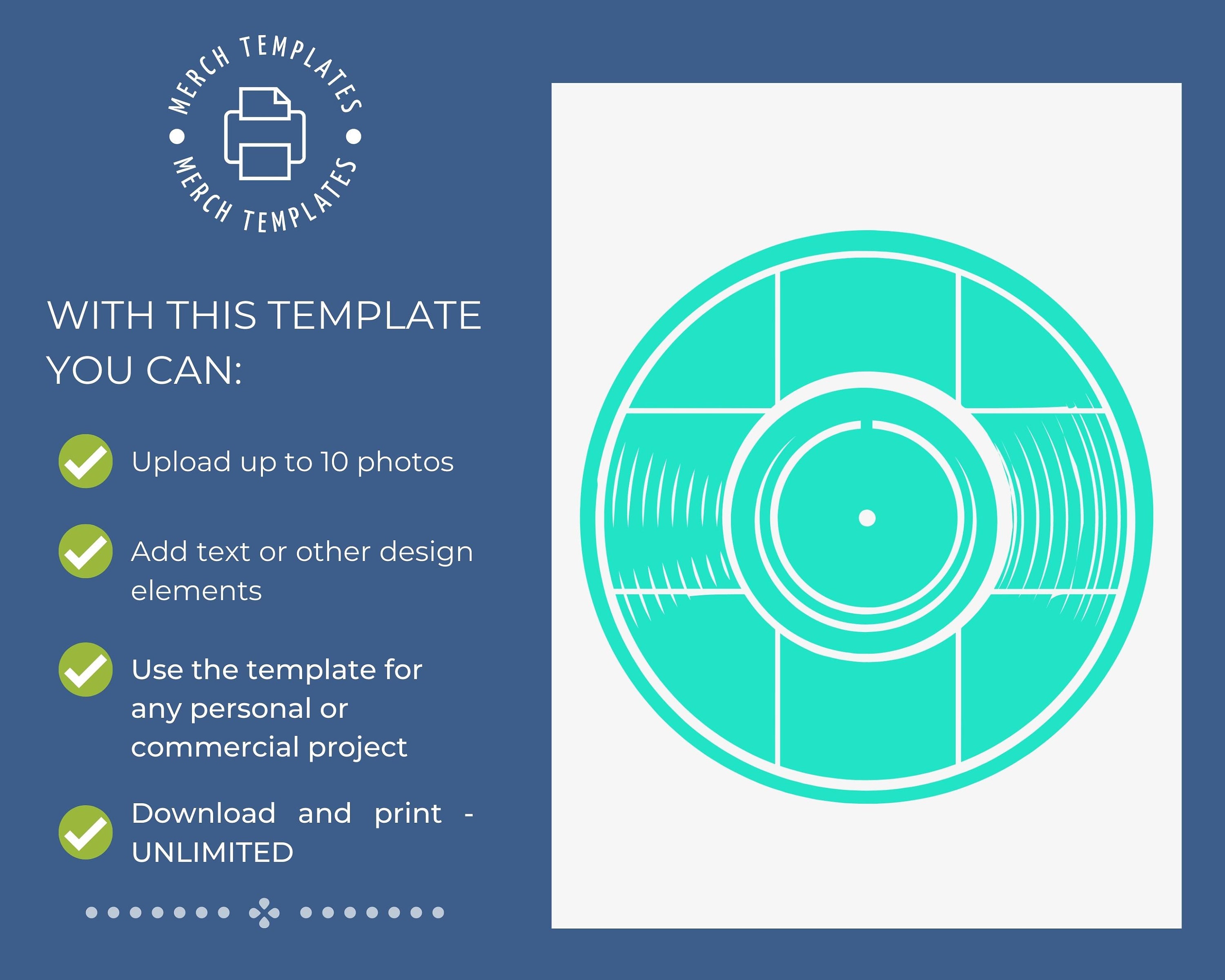 Picture Collage Vinyl Record Template Gridart Canva Image Collage Pic ...