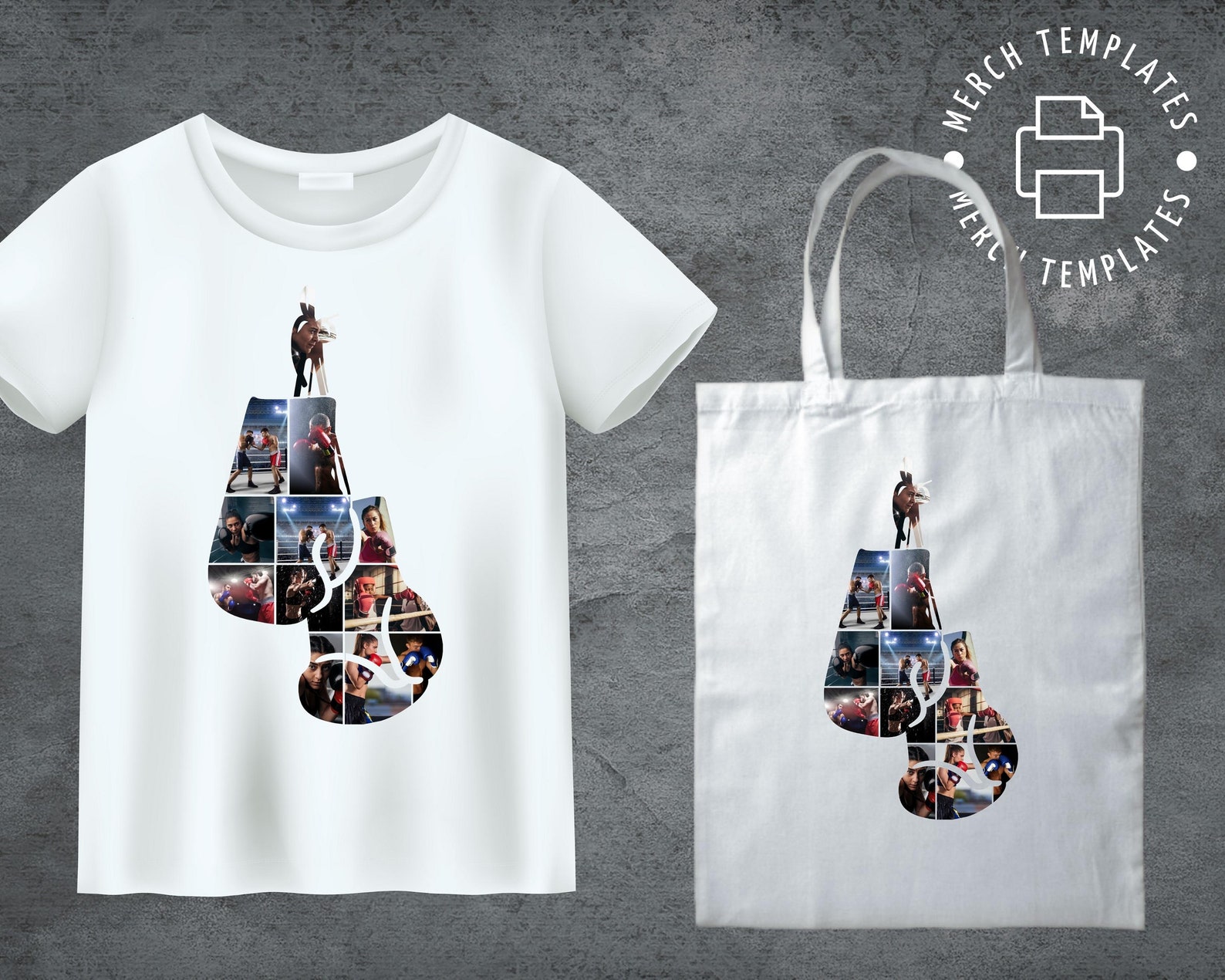PRINTABLE Boxing Gift Collage Template | Editable Collage for Boxing ...