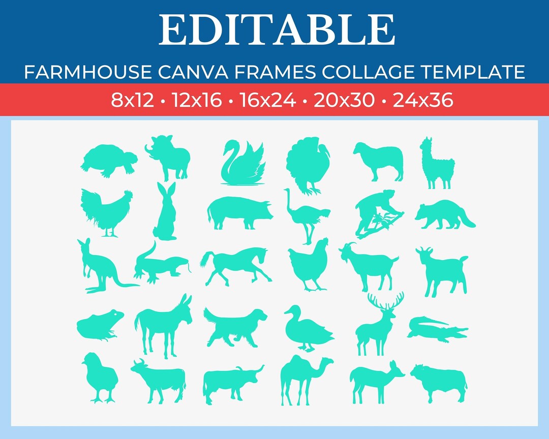 Picture Collage Farmhouse Template | Gridart Canva | Image Collage ...