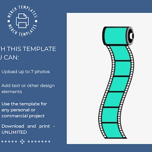 PRINTABLE Film Strip Gift Collage Template | Collage for Film Strip ...