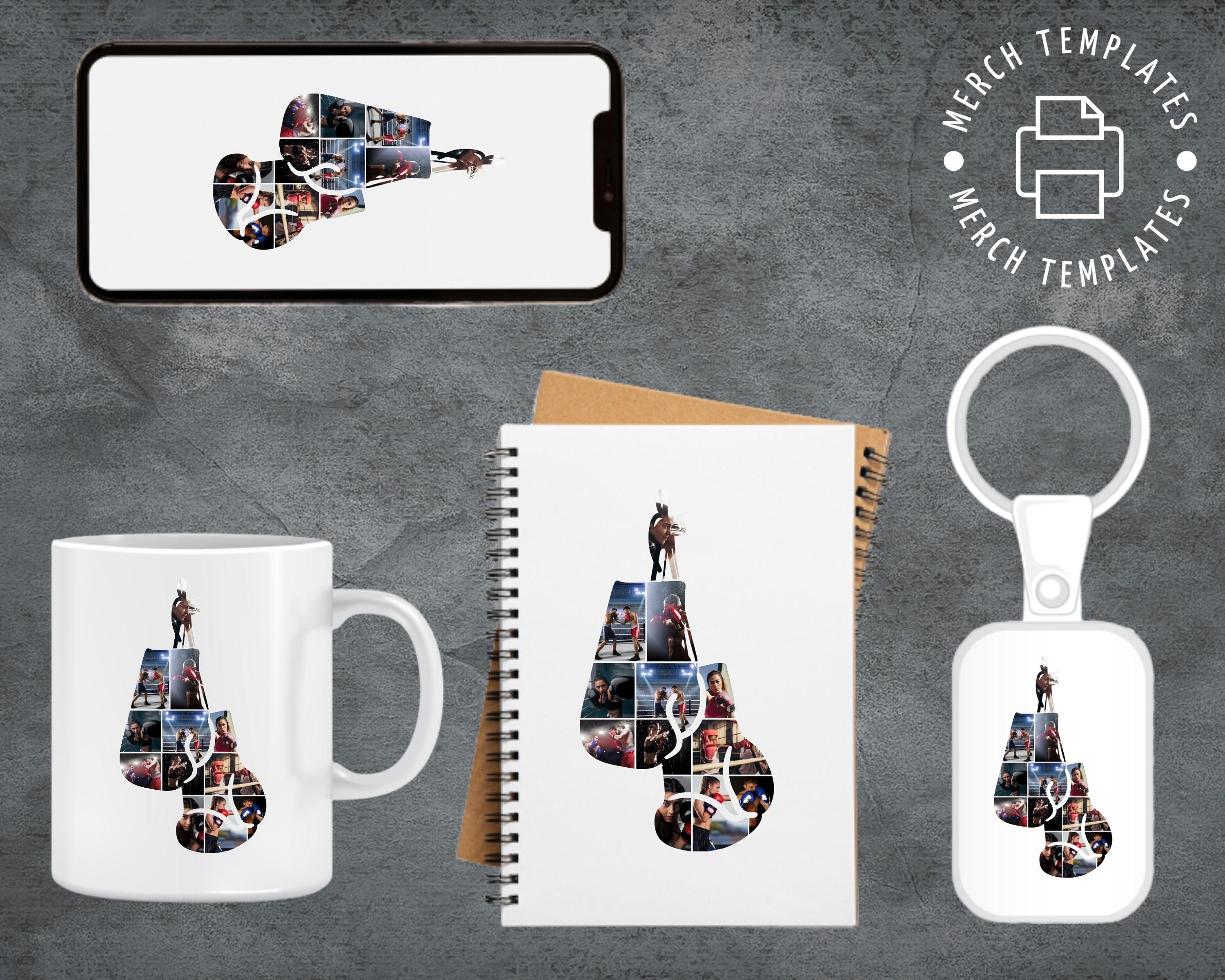 PRINTABLE Boxing Gift Collage Template | Editable Collage for Boxing ...