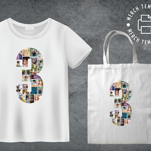 3rd Number Collage Frame | 3 Collage Frame Canva Editable | 3rd ...