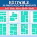 5th Number Collage Frame 5 Collage Frame Canva Editable 5th Birthday ...