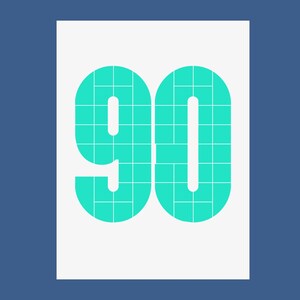 PRINTABLE 90 Number Collage Frame | 90 Collage Frame Canva Editable ...