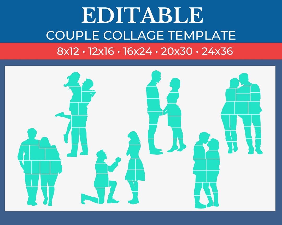 Picture Collage Couple Template | Gridart Canva | Image Collage | Gift ...