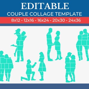 Picture Collage Couple Template | Gridart Canva | Image Collage | Gift ...