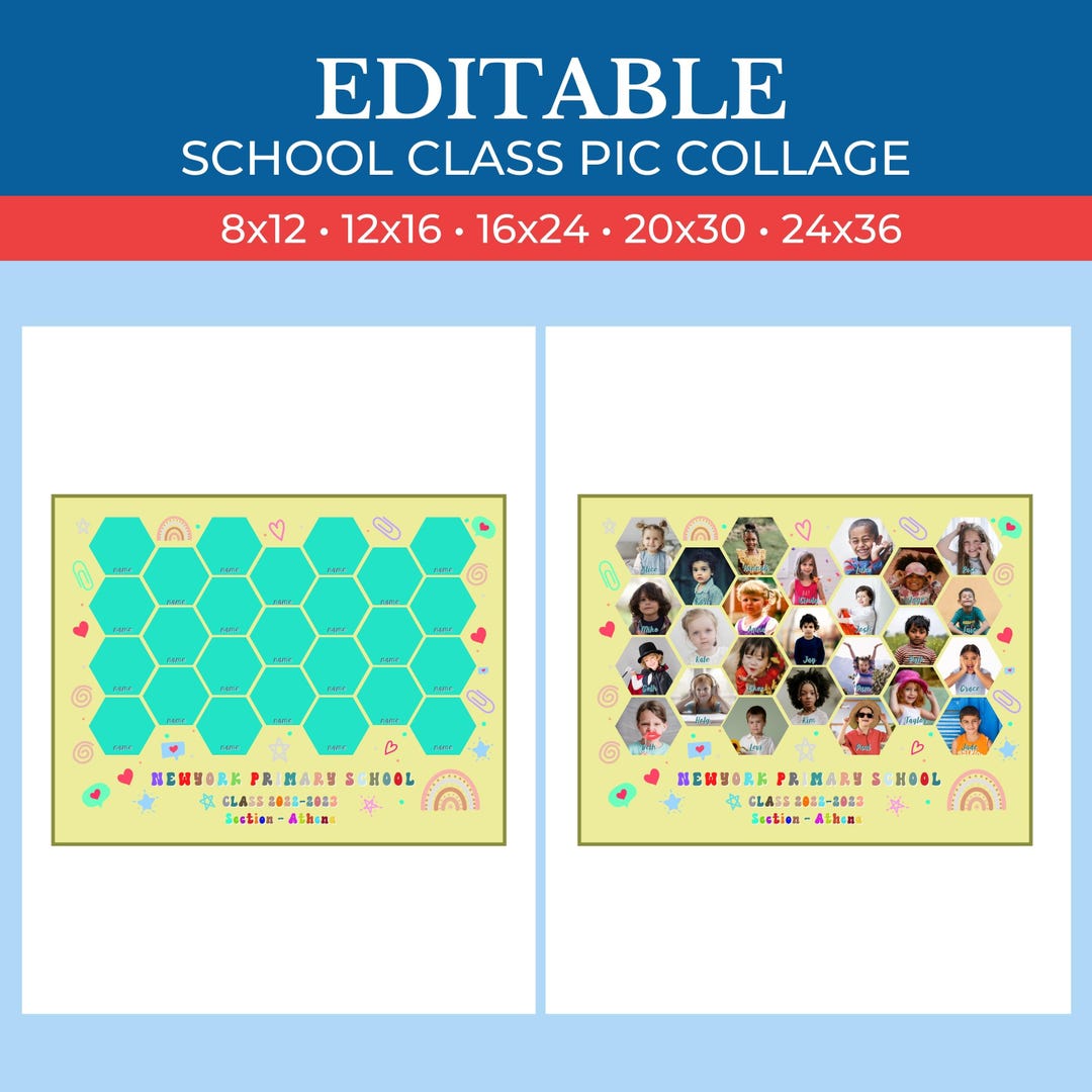 Custom School Class Photo Collage - Personalized Photo Collage | Canva ...