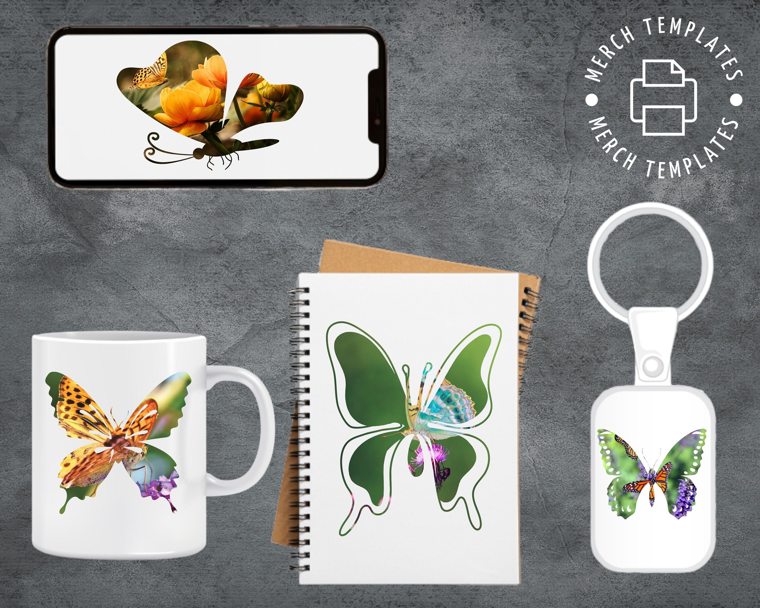 Picture Collage 30 Butterfly Frame Template Gridart Canva Image Collage ...