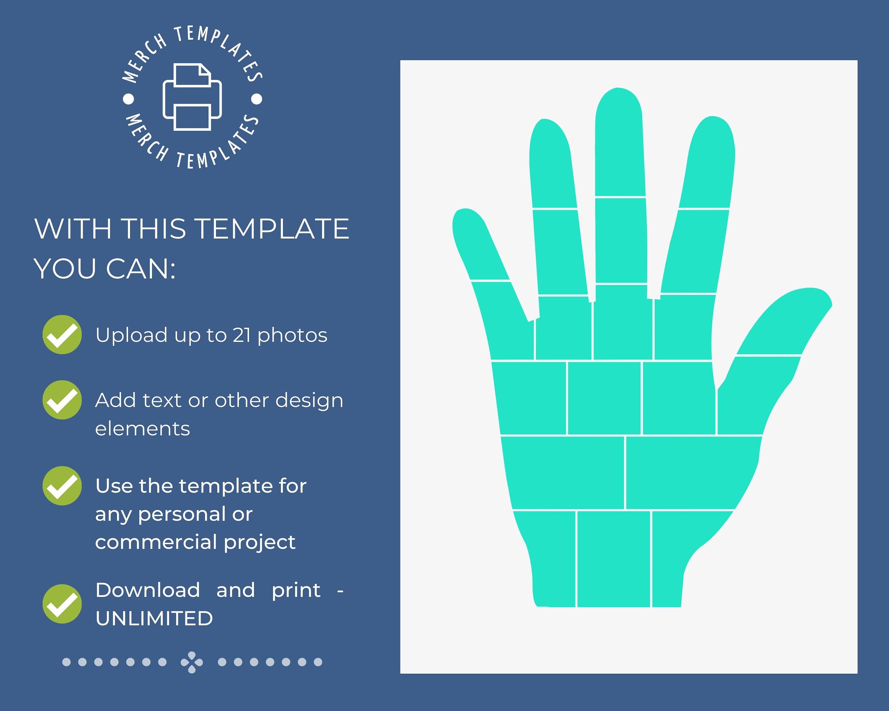 Picture Collage Handprint Template Gridart Canva Image Collage Pic ...
