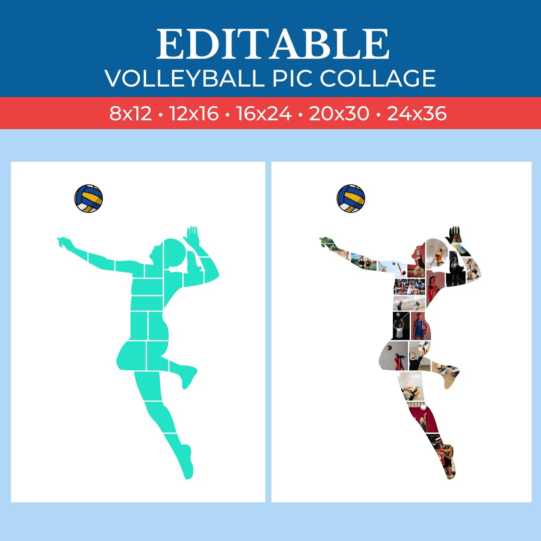 Custom Volleyball Photo Collage - Personalized Photo Collage | Canva ...
