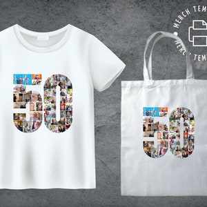 Picture Collage 50 Number Template | Gridart Canva | Image Collage ...