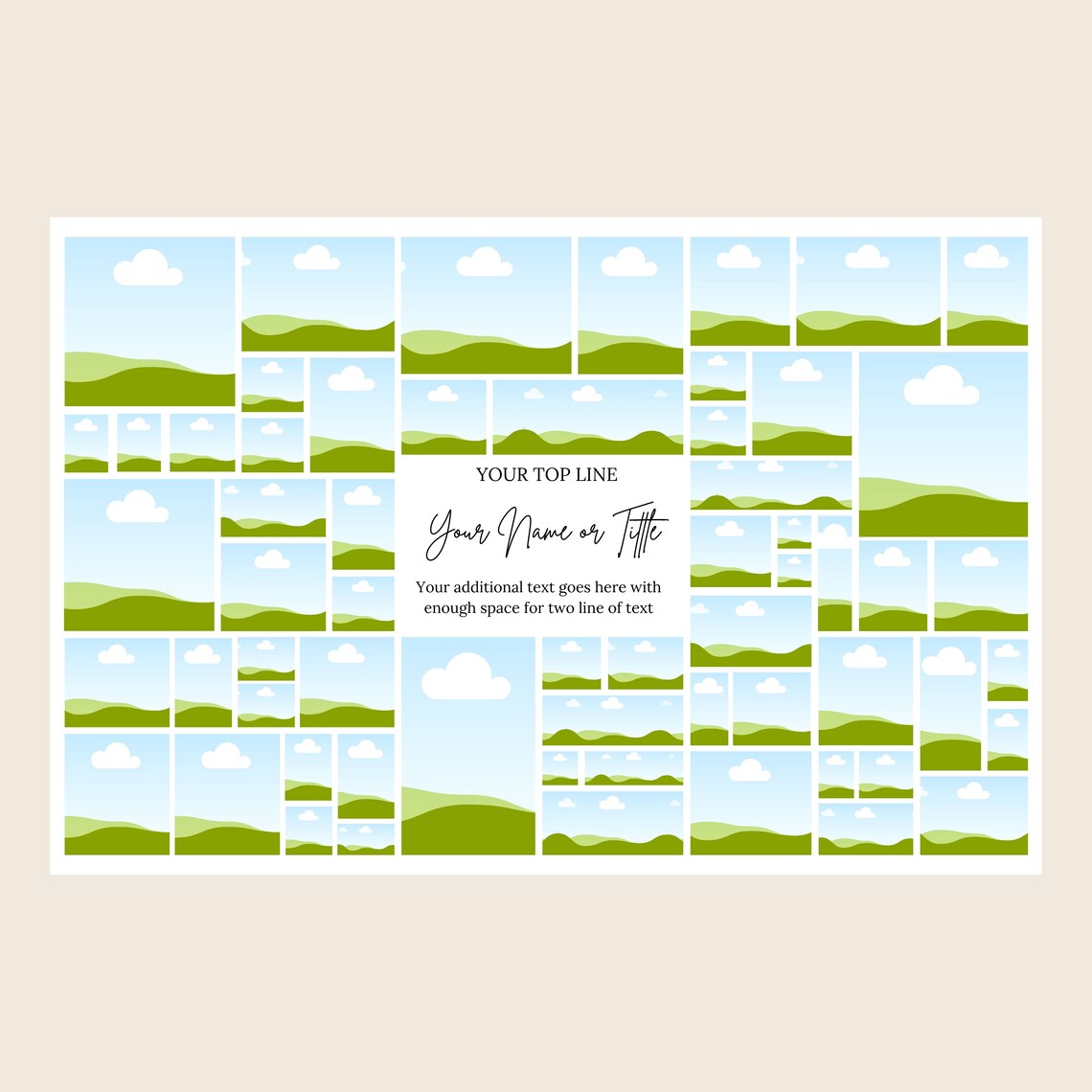 Editable Collage Stand for 60 Cherished Family Photos - Etsy