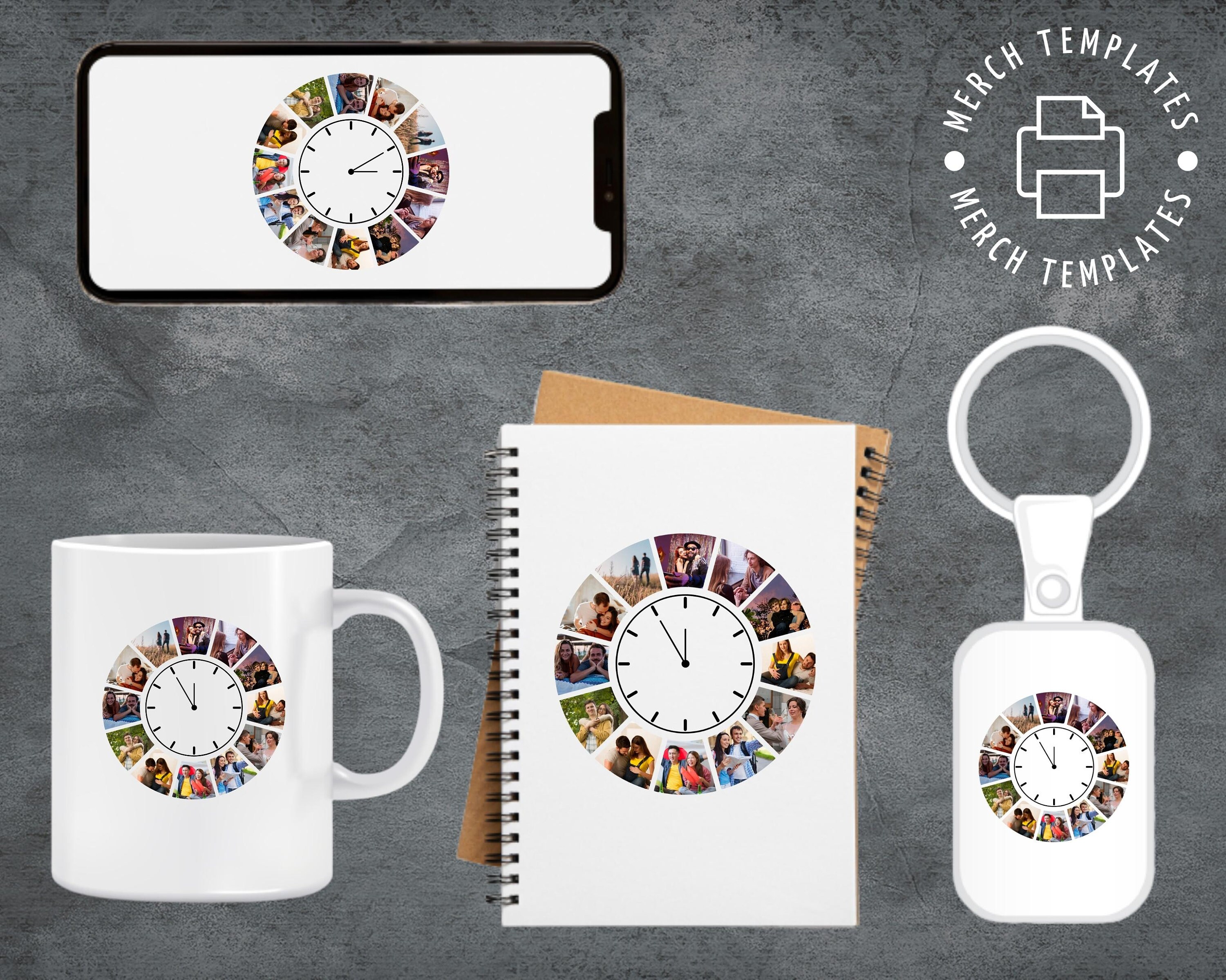 Picture Collage Clock Template Gridart Canva Image Collage Pic Stitch ...