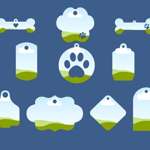 Dog Tag Canva Frames Template | Drag and Drop Your Designs Easily With ...