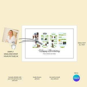 Editable 1995 Birth Year Photo Collage - Personalized Frame for ...