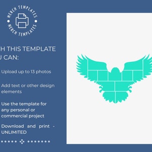 Picture Collage Eagle Template | Gridart | Image Collage | Pic Stitch ...