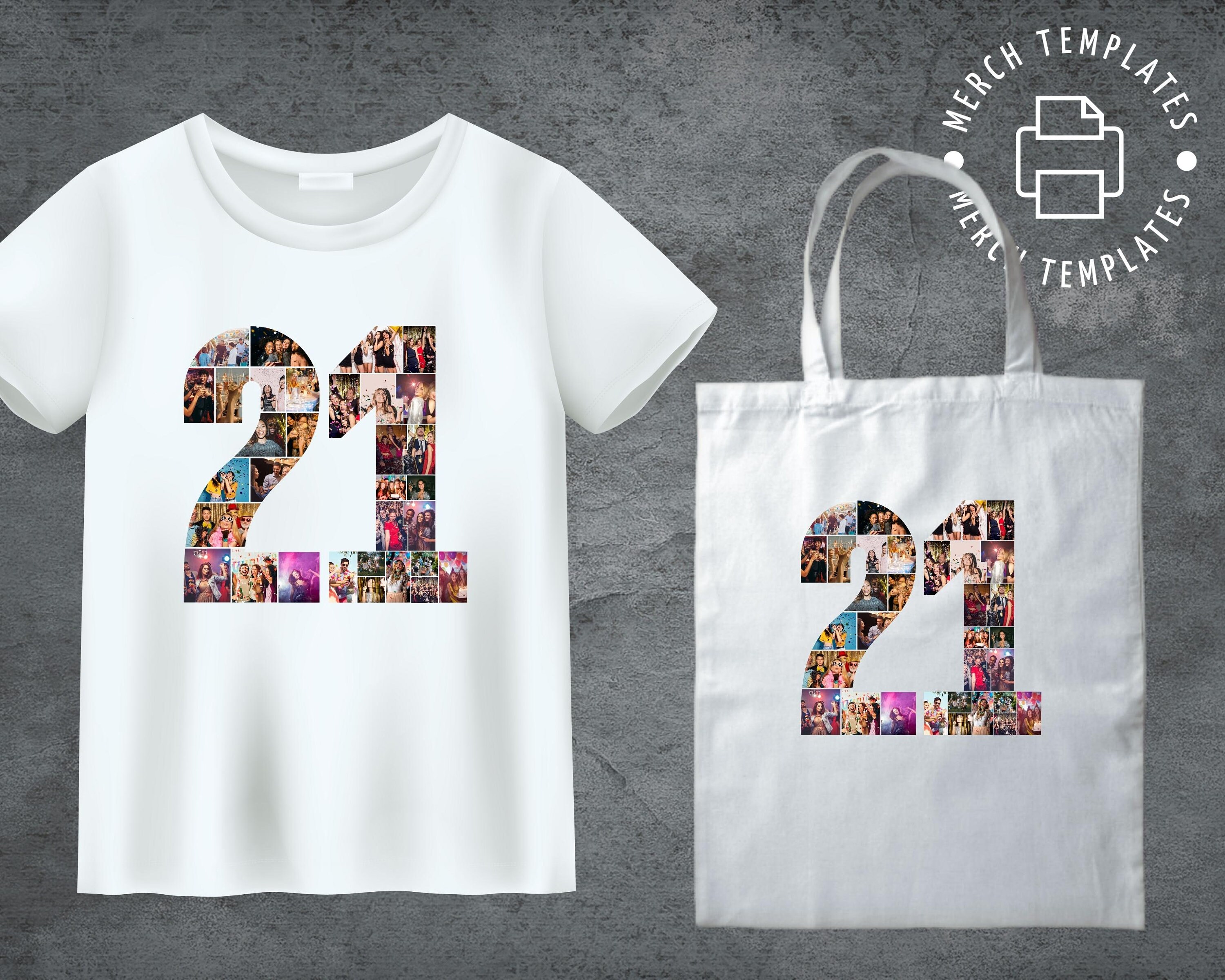 21 Number Collage Frame | 21st Collage Frame Canva Editable | 21st ...