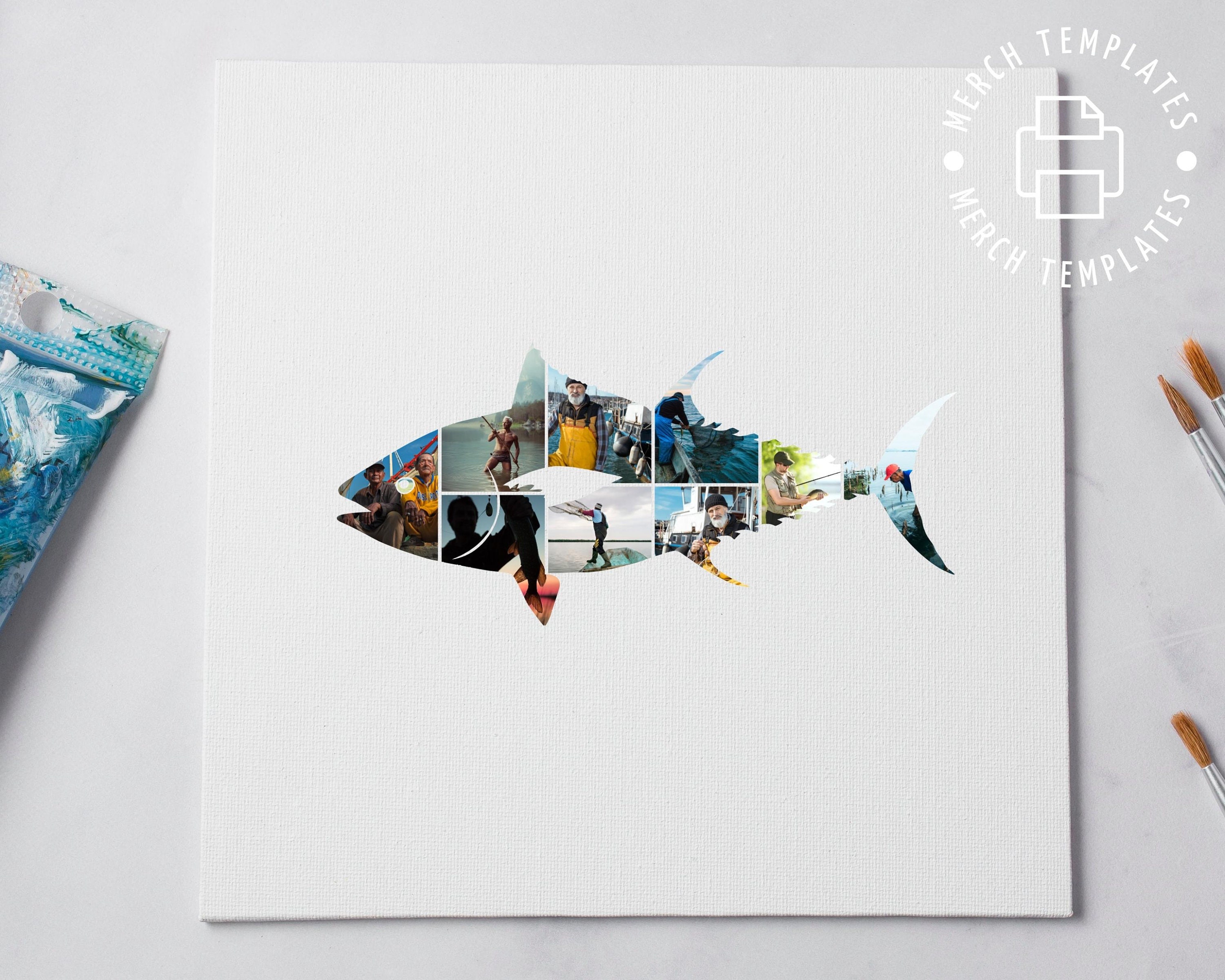 PRINTABLE Tuna Gift Collage Template | Editable Collage for Tuna Fans ...