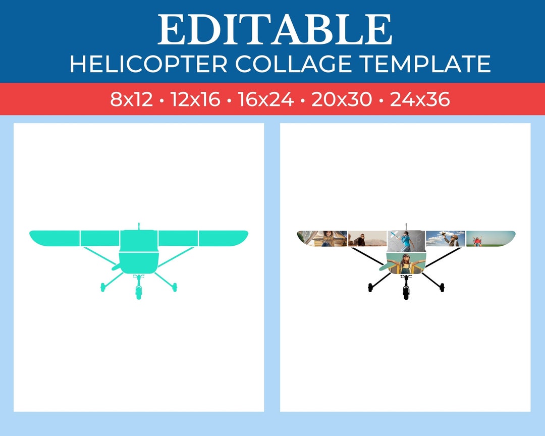Pilot Gift Collage Template | Gridart Canva | Image Collage | Pic ...