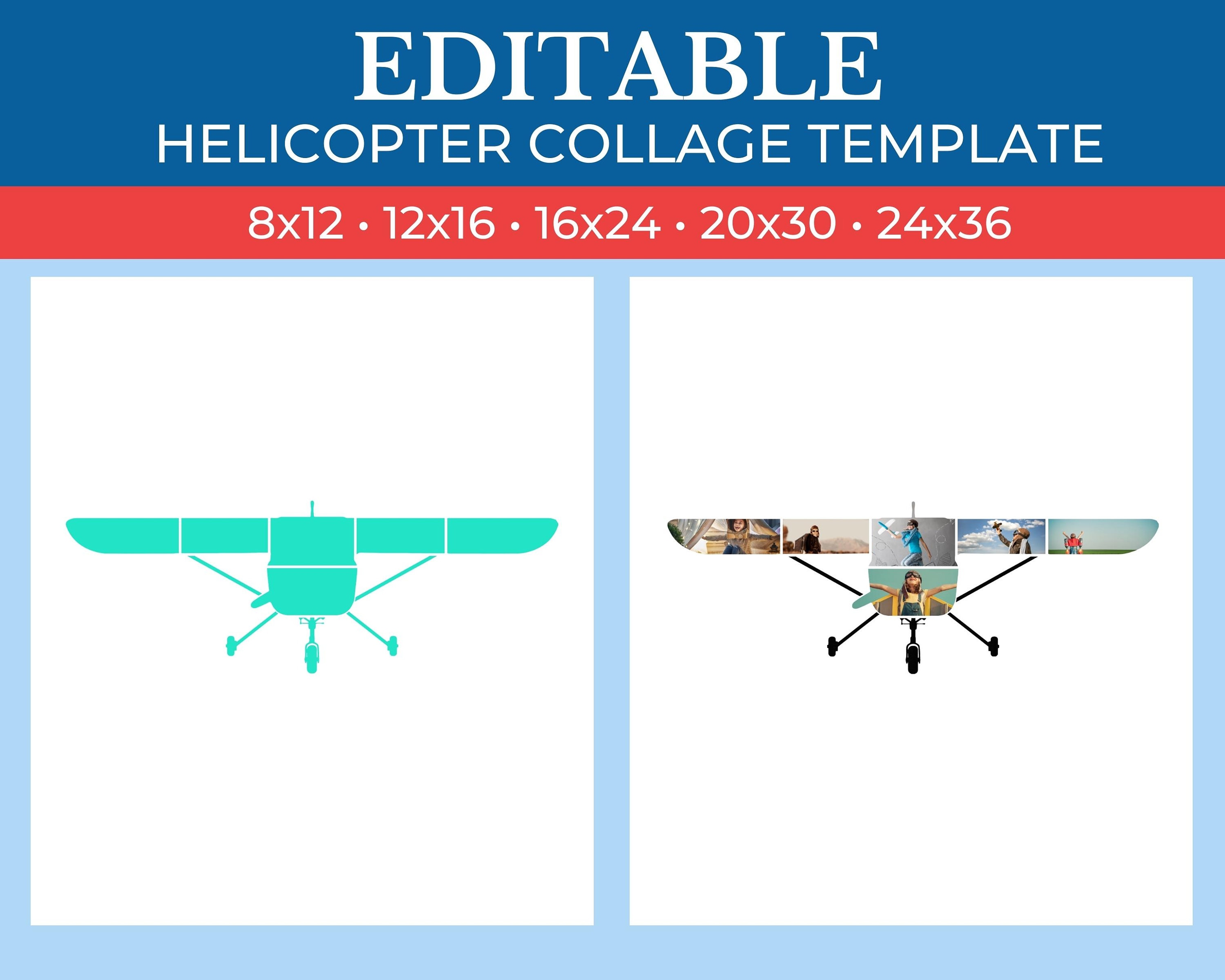 Pilot Gift Collage Template | Gridart Canva | Image Collage | Pic ...