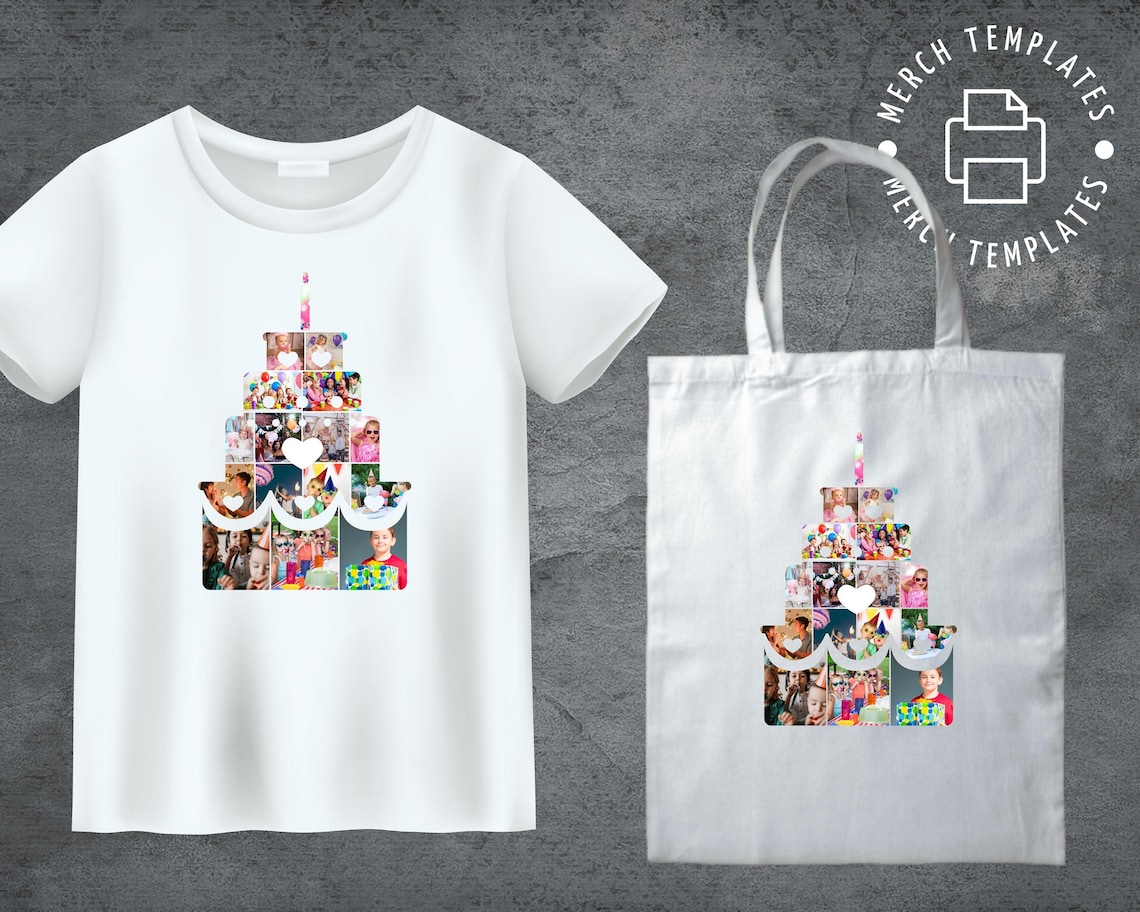 Birthday Collage Cake Happy Birthday Collage Gridart - Etsy