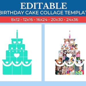 Birthday Collage Cake | Happy Birthday Collage| Gridart | Image Collage ...
