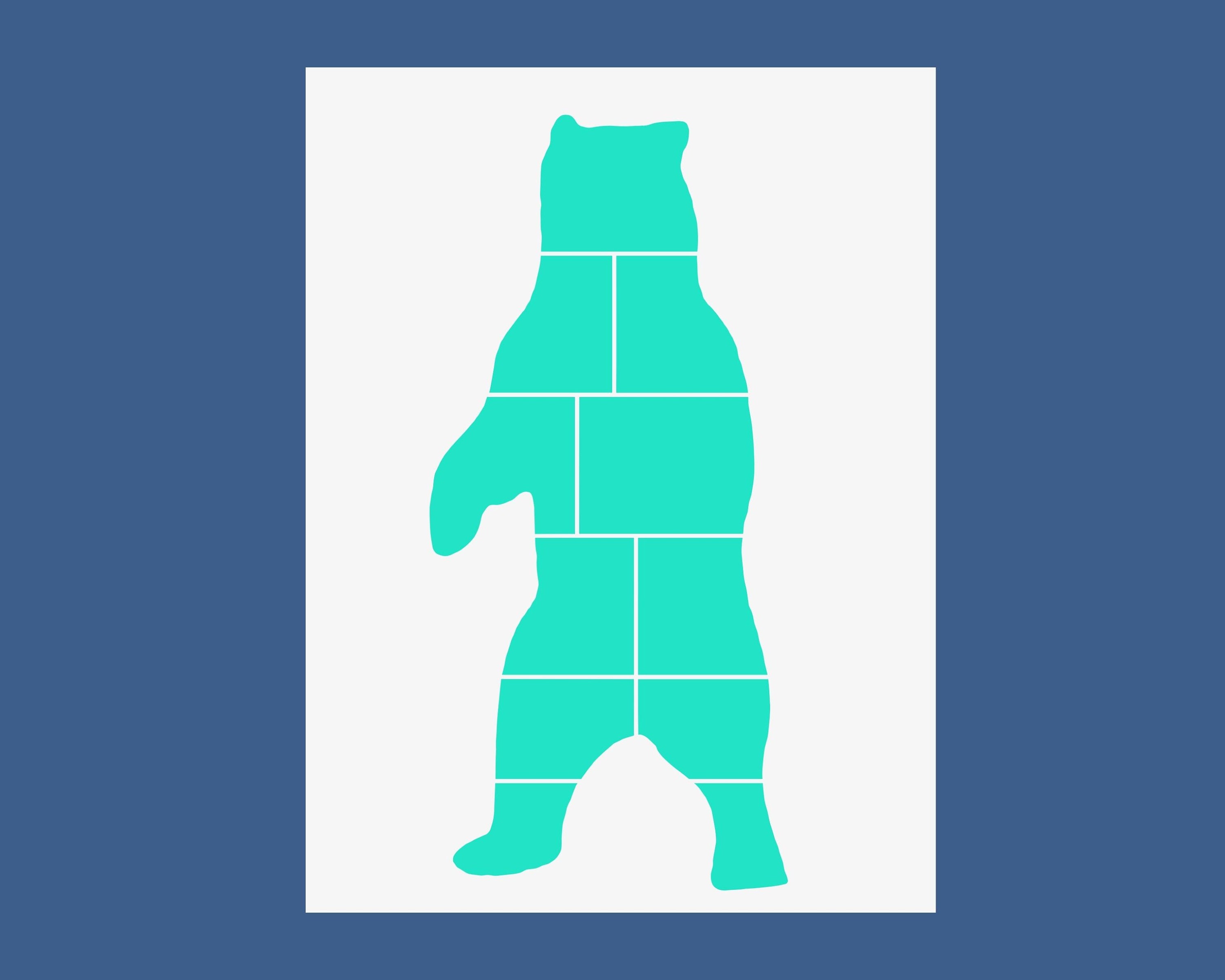 Picture Collage Bear Template | Gridart Canva | Image Collage | Pic ...