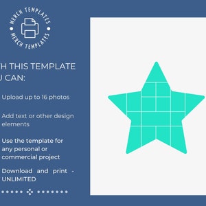 PRINTABLE Star Gift Collage Template | Editable Collage for Star Fans ...