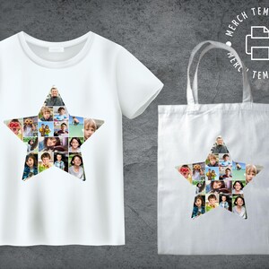 PRINTABLE Star Gift Collage Template | Editable Collage for Star Fans ...