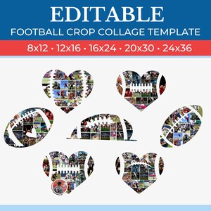 Football Gift Collage Design Template | Gridart Canva | Image Collage ...