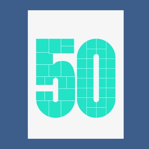 Picture Collage 50 Number Template | Gridart Canva | Image Collage ...