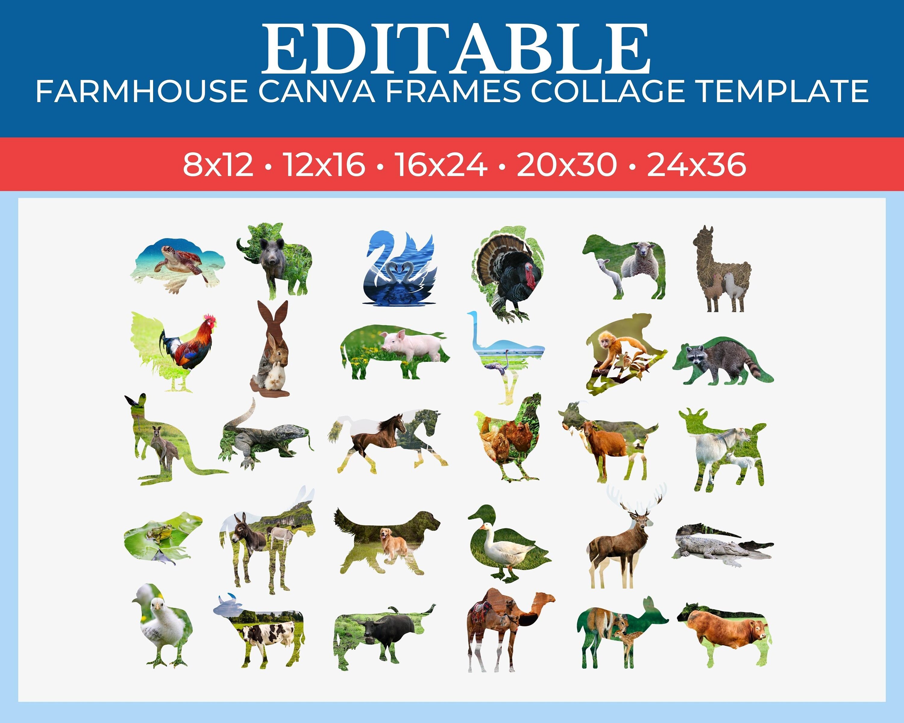 Picture Collage Farmhouse Template | Gridart Canva | Image Collage ...